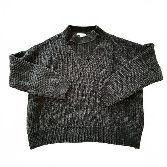 Papaya | Sweaters | Papaya Wms M Navy Chenille Ribbed Cropped Sweater ...